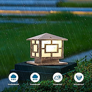 Boilyn Outdoor Column Lights, IP65 Waterproof Patio Post Lamp External Anti-Rust Aluminum Pillar Lights Outdoor Post Lights E26 Exterior Post Lights Fixtures for Garden Patio Lawn¡­