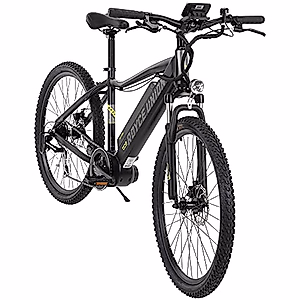 ROYCE UNION RTE 26” Electric Mountain Bike, Pedal Assist to 20MPH, Matte Black, 8 Speed, Removable 36V 10.4AH Lithium Battery