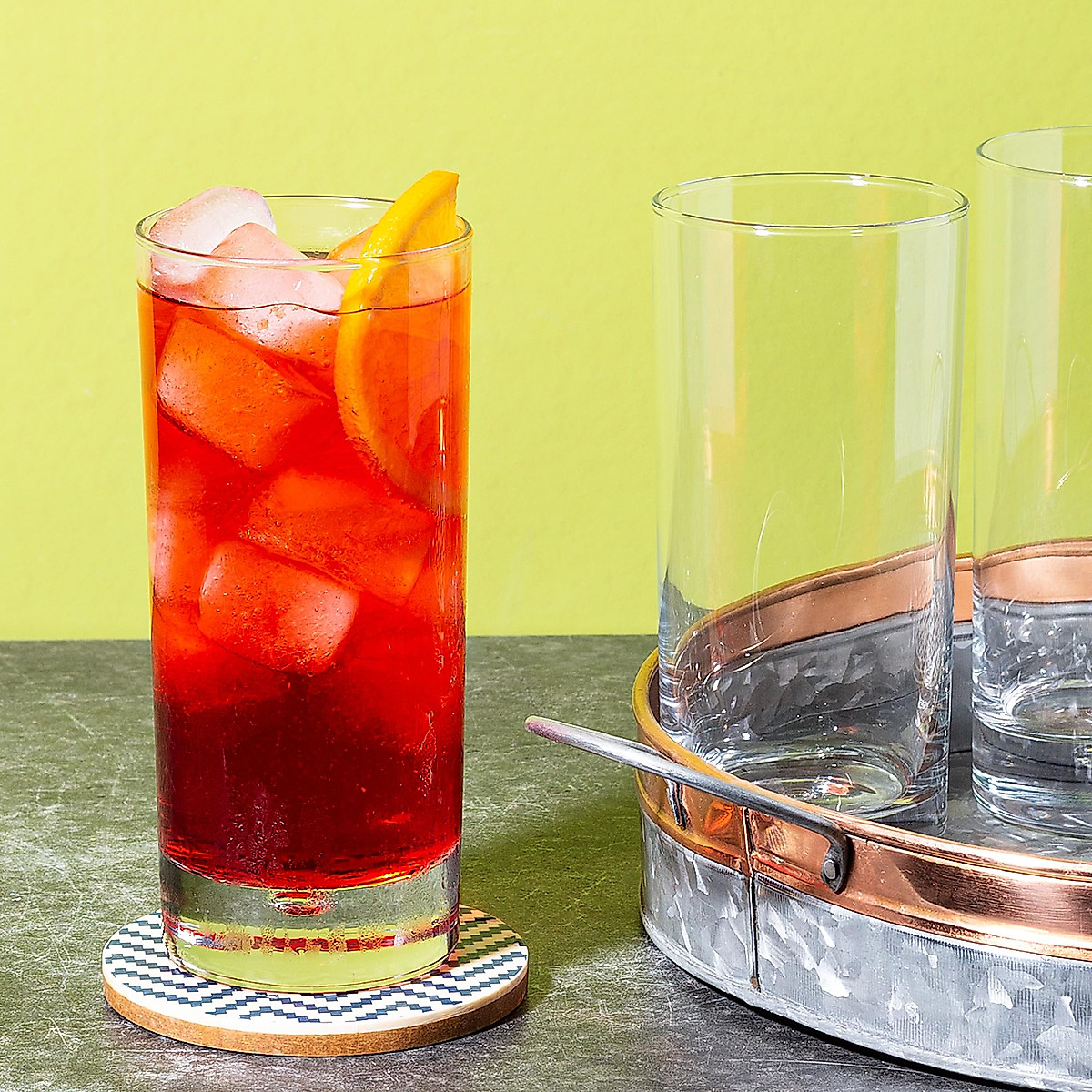 Highball Glasses Set Of 4, Tall Drinking Glasses 18oz Home Essentials & Beyond Beverage Water Glass Cups for Water, Juice, Cocktails. Bar Glasses. Dishwasher Safe.