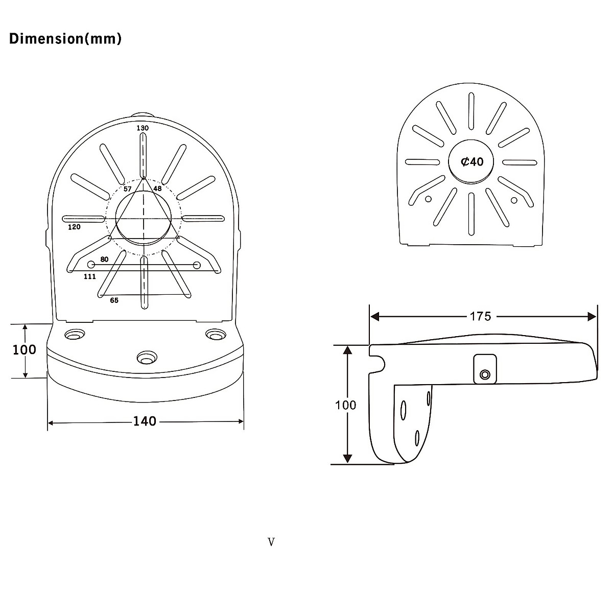 WiTi Universal Wall Mount Bracket for Dome Security Camera,Deep Base Junction Box Cable Management Mounting Case, Outdoor Indoor CCTV IP Surveillance Cameras Holder