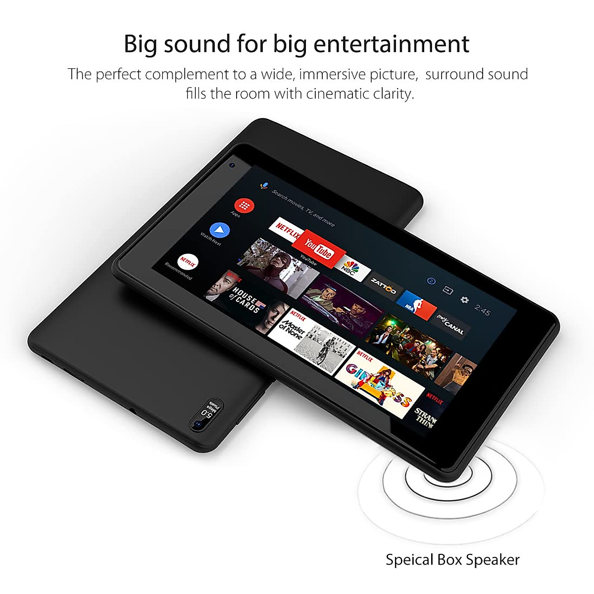 EGOTEK [Updated] 7 Inch WiFi Tablet, Android 10 GMS Certified OS, 2.5D Glass Touch Screen, Support WiFi 6 802.11 ax,1.5GHz Quad Core, 2GB+32GB, Fast Speed, Long Life Battery, Free Leather Case(Black)