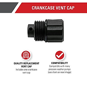 Simpson Cleaning 7111013 Replacement Crankcase Vent Cap for Pressure Washer Pumps, Black