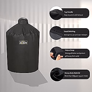 Jiesuo Cover for Large Big Green Egg, Grill Accessories for Large Big Green Egg, Heavy Duty Waterproof Grill Cover