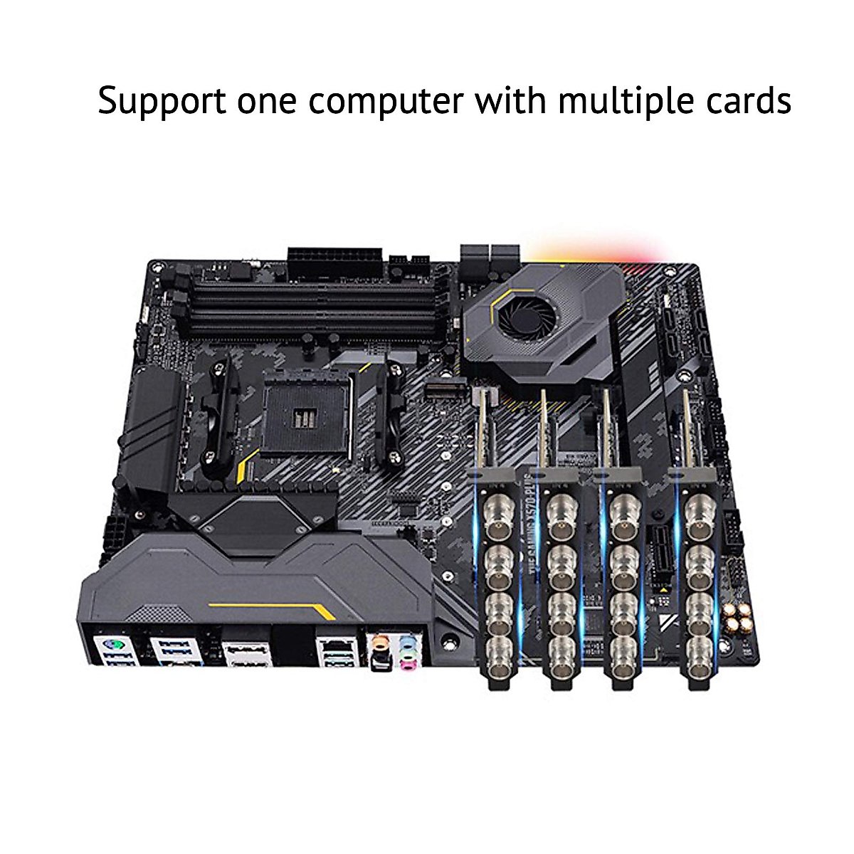 ELECABLE Quad SDI PCIe Video Capture Card, 4-Channel SDI Video Recorder Capture for Multi-Channel Live Streaming