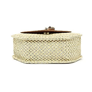 Sykorvon Straw Crossbody Bags for Summer, Cute Beach Bags for Women, Small Summer Straw Beach Woven Vacation Shoulder Bag Purses with Tassel (Brown)