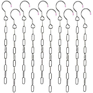 Falytemow Stainless Steel Space Saving Hanger Chains Magic Hangers Closet Space Saver Hanger Organizer Cascading Hangers Gain 80% More Space Set of 10