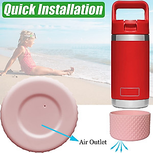 Acemoo Safer Silicone Boot Sleeve for YETI Rambler 12 oz 18 oz and Rambler Jr 12 oz, Anti-Slip, Less Noise, Diamond Embossed Boot for YETI Rambler Bottle - Dishwasher Safe