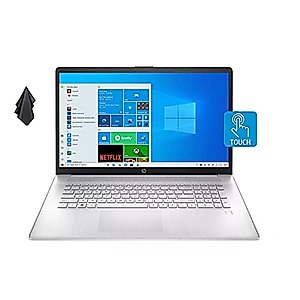 2022 HP Pavilion 17 Laptop, 17.3" HD+ Touch Display, AMD Ryzen3 3250U Processor, 16 GB RAM, 256 GB SSD + 1TB HDD, WiFi, Long Battery Life, Windows 10 + One Year of Office365, Silver (Latest Model)