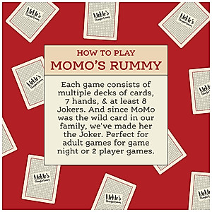 Momo's Shanghai Rummy Card Game, 2-5 Player Rummy Game | Family Games | Travel Games | Adult Games | Camping Games | Party Games for Adults & Kids 8+