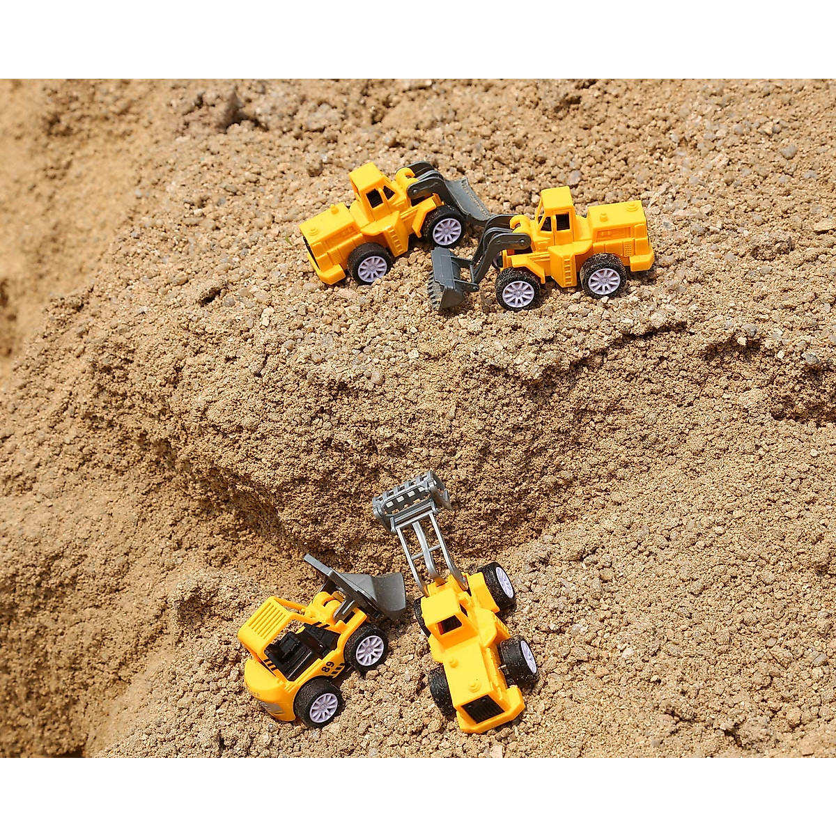 haomsj 17PCS Construction Party Favors Birthday Party Supplies Mini Small Construction Toys Trucks Vehicle Cake Decorations Topper Toy Cars Trucks for 2 3 4 5 7 Year Old Boys