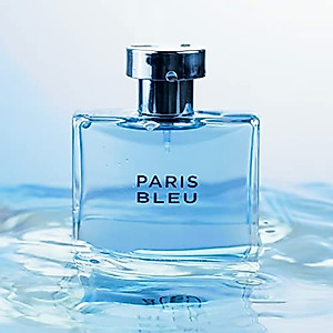 Jean Marc Paris Paris Bleu Homme Eau de Toilette Spray, 3.4 fl. oz., blue, Men's Cologne, Fresh Cologne, Notes of Bergamot, Lavender and Leather