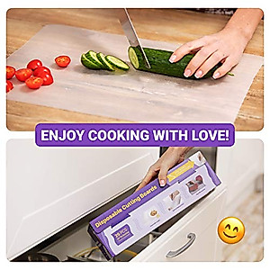 Disposable Plastic Cutting Board Sheets for BBQ & Camping – Large Flexible Chopping Boards – Cutting Mats for Kitchen and Outdoor 32'