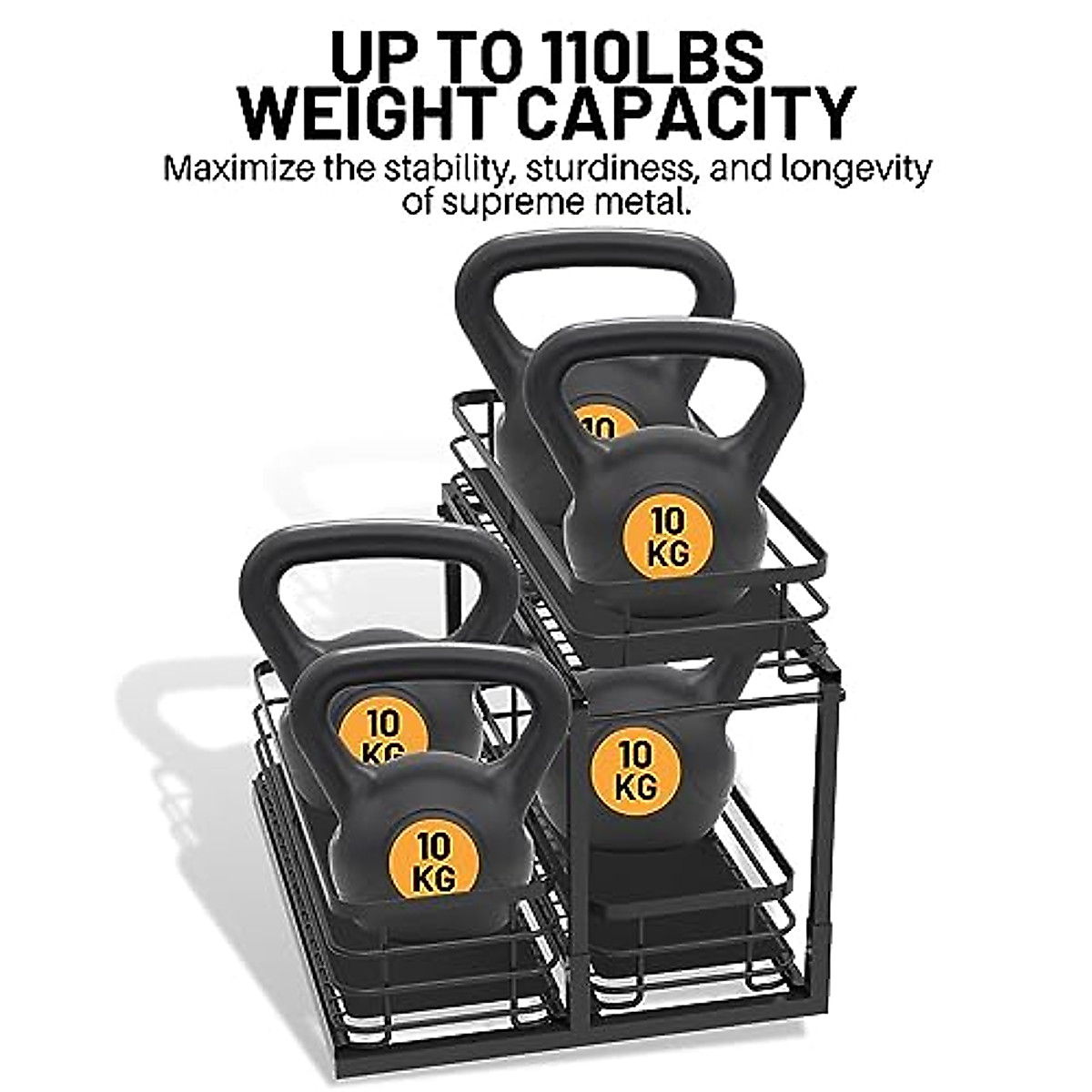 Under Sink Organizer - 2 Tier Pull Out Cabinet Organizers and Storage, 3 Baskets Slide Out Kitchen Organization for Counter Space, for Bathroom, Pantry, Laundry Room, New Home Essentials