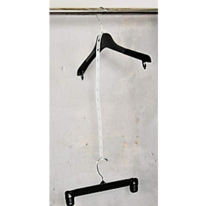 Home-X Set of 10 Hanger Connector Strips with Holes for Clothes Hanger Organization, Plastic Closet Organizers and Storage Solutions, Pack of 10 Strips, 18" L x ¾” W, Opaque