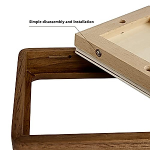 Natural Wood Photo Frames Inspired Tabletop Picture Frame with Mat, Vertical or Horizontal Display (Walnut, 11x14 matted to 5x7/8x10)