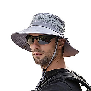 Men Women Sunscreen Cooling Hat Ice Cap Heatstroke Protection Cooling Cap Wide Brim Sun Hat with UV Protection Coffee