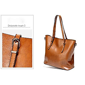 Ecokaki Women’s Vintage Large PU Leather Travel Handbag Hobo Bag Shoulder Bag Sling Bag Cross Body Bag Wine