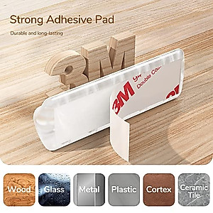 Syncwire Clear Cable Clips - Cord Holders - Self Adhesive Cable Management Organizer - Home, Office, Cubicle, Car, Nightstand, Desk Accessories - Gift Ideas Men, Women, Dad, Mom (5 Packs/15 Slots)