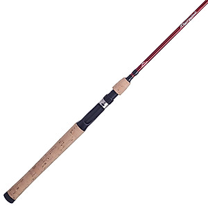 Berkley 6’6” Cherrywood HD Casting Rod, One Piece Spinning Rod, 8-17lb Line Rating, Medium Rod Power, Fast Action, 1/4-3/4 oz. Lure Rating, Red