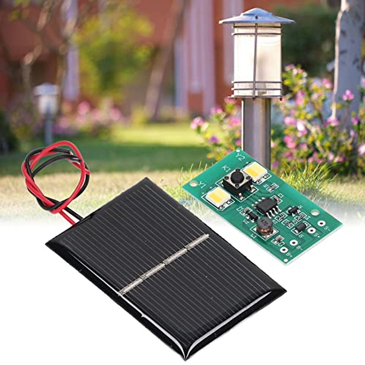 Jeanoko Solar Light Control Panel, Solar Lamp Control Board 1.2V Durable Constant Current Driving Charge Protection PCB 2 Set for Garden