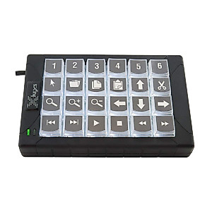 X-keys Programmable USB Keypads and Keyboards (24 Key, Black and White)