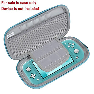 Hermitshell Hard EVA Travel Case for Nintendo Switch Lite Gaming with 12 Game Cartridges (Turquoise)