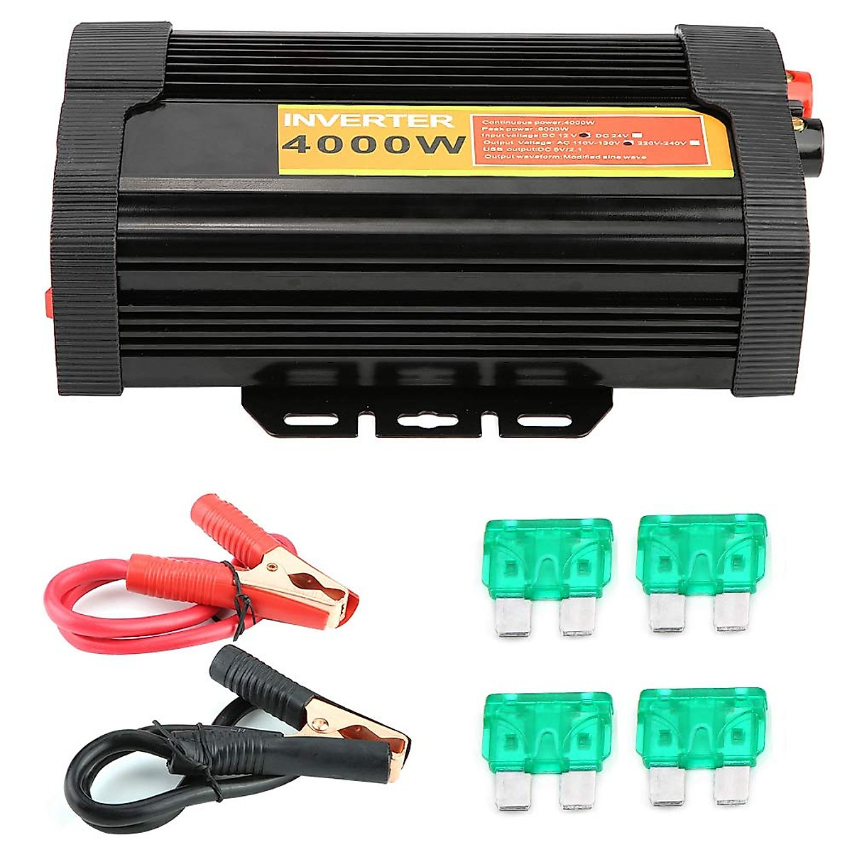 4000W 12V DC Inverter,12V DC to 110V AC 4000W Car Auto Voltage Transformer Inverter Converter Car Charge Popular
