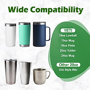 4Pcs 20 oz Magnetic Tumbler Lid, 4 Pack 20 oz Replacement Lid for Yeti Lids Compatible with YETI Rambler or Old Style Rtic Coffee Tumbler, Magnetic Spill Proof Tumbler