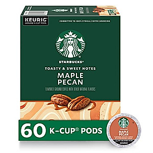 Starbucks Coffee K-Cup Pods—Maple Pecan Flavored Coffee—Naturally Flavored—100% Arabica—6 boxes (60 pods total)