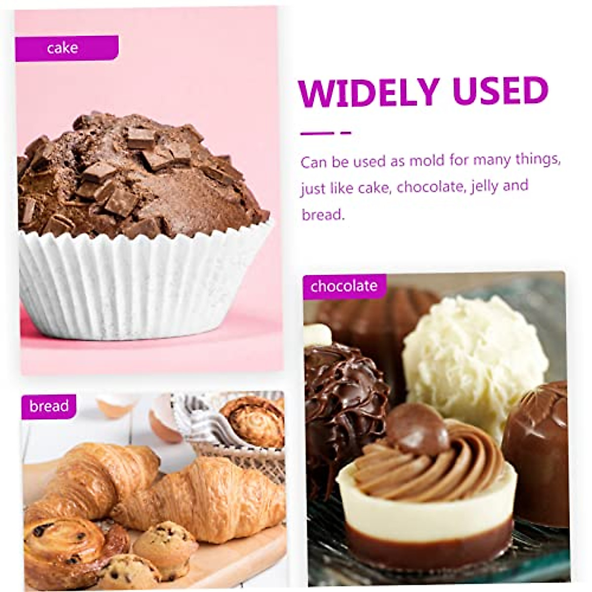 Cabilock Egg Cake Mold Mini Chocolates Mini Cake Molds Loaf Pans for Baking Bread Silicone Cake Mould Bread Pan Silicone Baking Mold Nonstick Toast Mold Toast Box Baking Cup Bakeware Oven