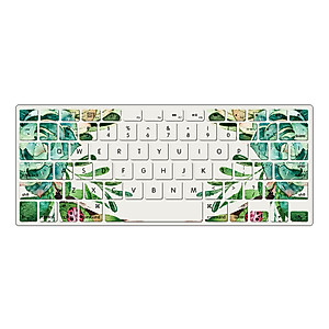 IVY for MacBook Air 13 with M1 (2020, Models: A2337 / A2179) Flower Garland Clear Case with Keyboard Cover - A