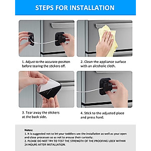 Cabinet Locks for Babies, Refrigerator Lock, 2 Pack DUOSI Fridge Lock Child Locks for Cabinets, Baby Proofing Safety Locks for Kitchen Cabinets and Drawers, Closets, Windows, Doors and More
