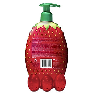 RS Raw Sugar Kids 2-in-1 Strawberry + Kiwi Shampoo and Conditioner 12 Oz. Plant Derived and Cold Pressed. Vegan and Cruelty Free., 12 Fl Oz (Pack of 1)