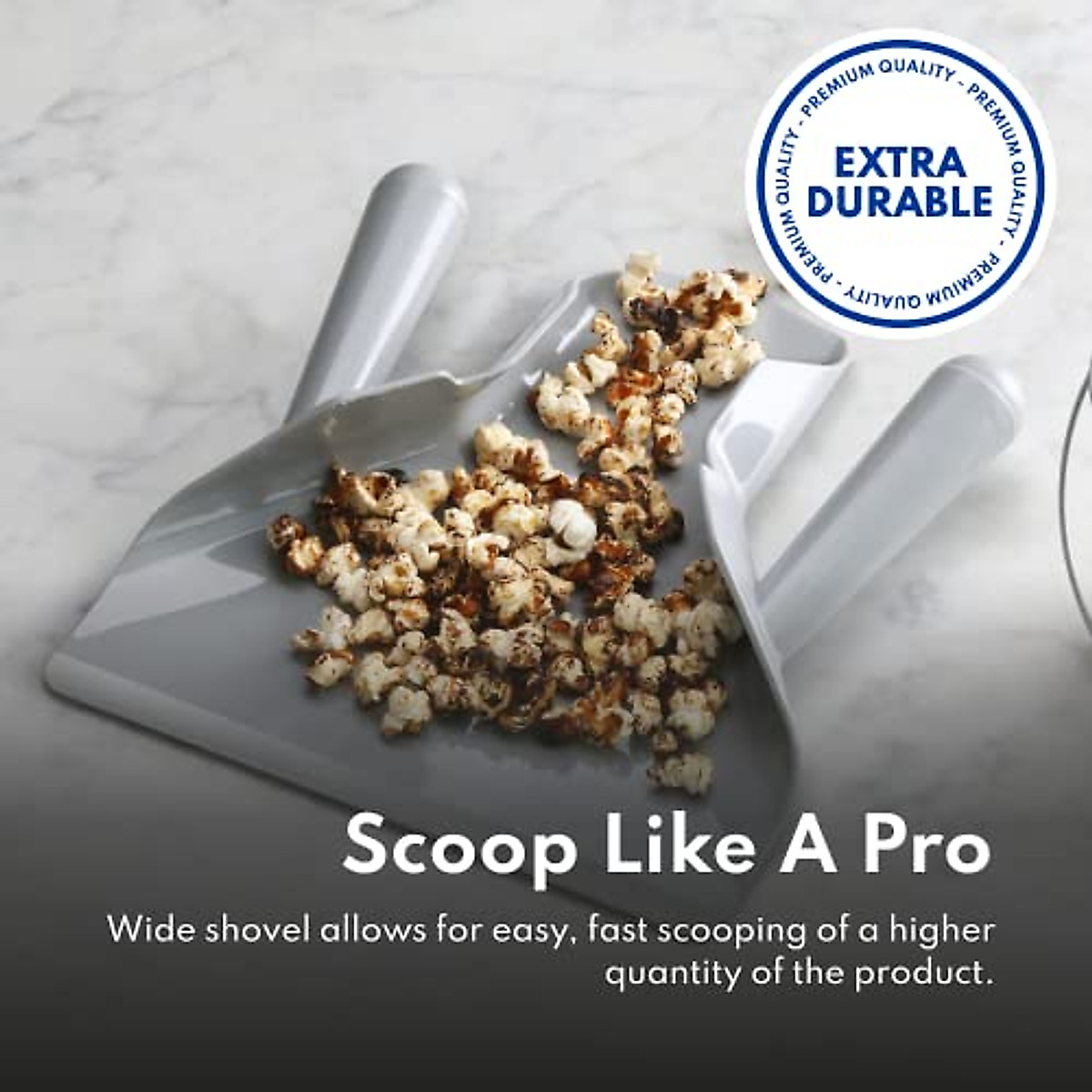 New Star Foodservice 37814 Polycarbonate Commercial French Fry Bagger Right Handle, Gray