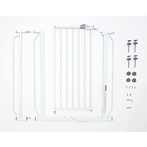 Regalo Easy Step 36" Extra Tall Walk Thru Baby Gate, Includes 4-Inch Extension Kit, 4 Pack of Pressure Mount Kit and 4 Pack Wall Cups and Mounting Kit, Pack of 1