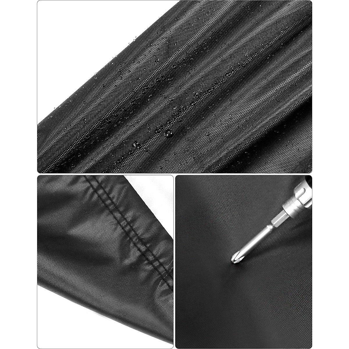 QWORK Wire Rack Cover Shelf Cover, High Density Waterproof/Dustproof Storage Shelving Unit Cover, Fits Racks 48" L x 19''D x 72''H, Used to Cover Sundries,1 Pack (Black)