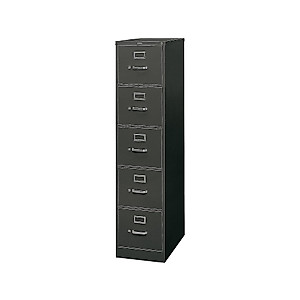 Hon 315PP Five-Drawer, Full-Suspension File, Letter Size, 26-1/2-Inch D, Black