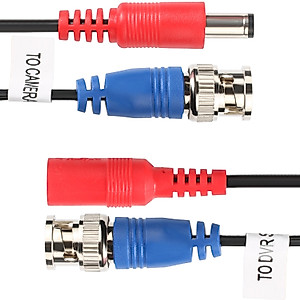 SHD 50Feet BNC Vedio Power Cable Camera Video BNC Cable Wire Cord for Surveillance CCTV Security System with Connectors(BNC Female and BNC to RCA)