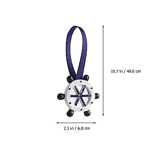 LIFKOME 2pcs Curtain Hook Magnetic Tie Back Window Magnetic Holdbacks Curtain Tiebacks Curtain Brackets for Curtain Rod Outdoor Curtains Curtain Buckle Simple Seaside Tassel Polyester