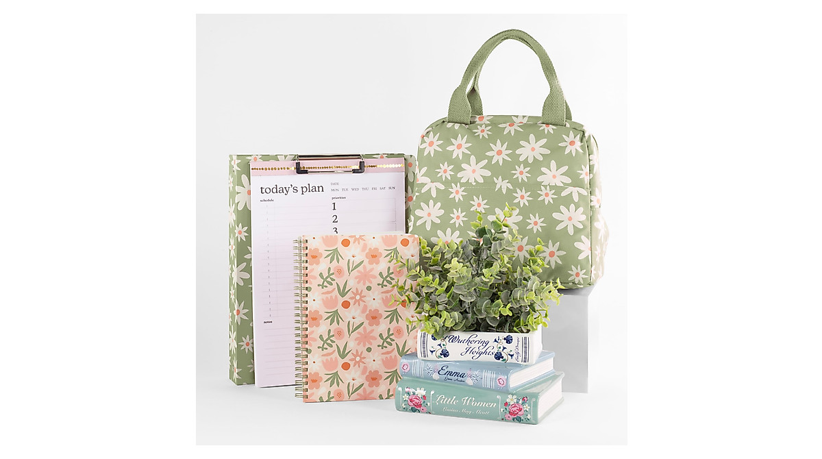 Cute Floral Hardcover Binder with Clipboard | Steel Mill & Co