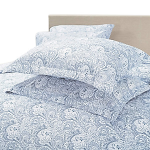 Nestl Duvet Cover 5 Piece Set â€“ Ultra Soft Double Brushed Microfiber Bedding â€“ Paisley Design Comforter Cover, 2 Pillow Shams and 2 Pillowcases - Full/Queen 90â€ x 90â€ - Blue