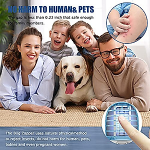 Bug Zappers Indoor Plug in, Electric Fly Zapper Mosquito Killer, Fly Trap with Blue Light for Kitchen, Room,Bedroom Home,Baby,Office 2 Packs