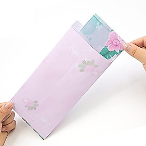 Stationary Set Japanese Stationery Paper and Envelopes Stationary Supplies Watercolor Floral 48
