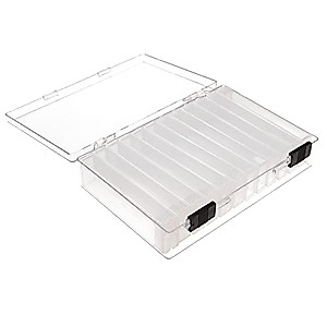 Flip Top Storage System Box | 12 Clear Plastic Organizing Containers | 6.25in x 4in x 1.4in