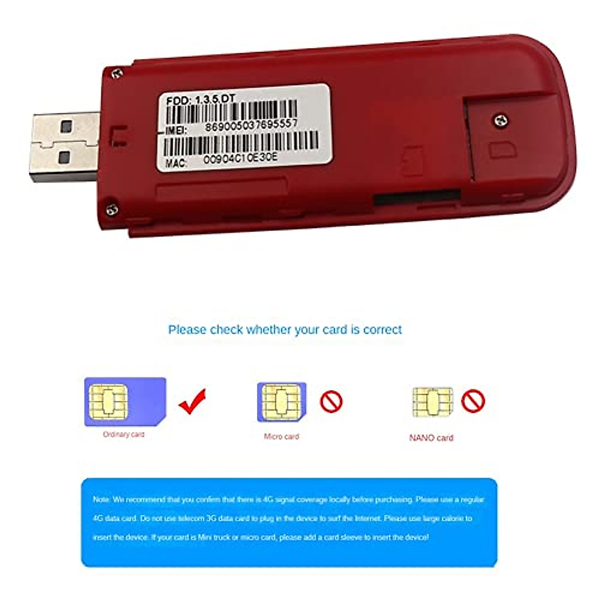 MAKIVI 4G LTE Router Wireless USB Dongle Mobile Broadband 150Mbps Modem Stick USB WiFi Adapter Wireless Network Card