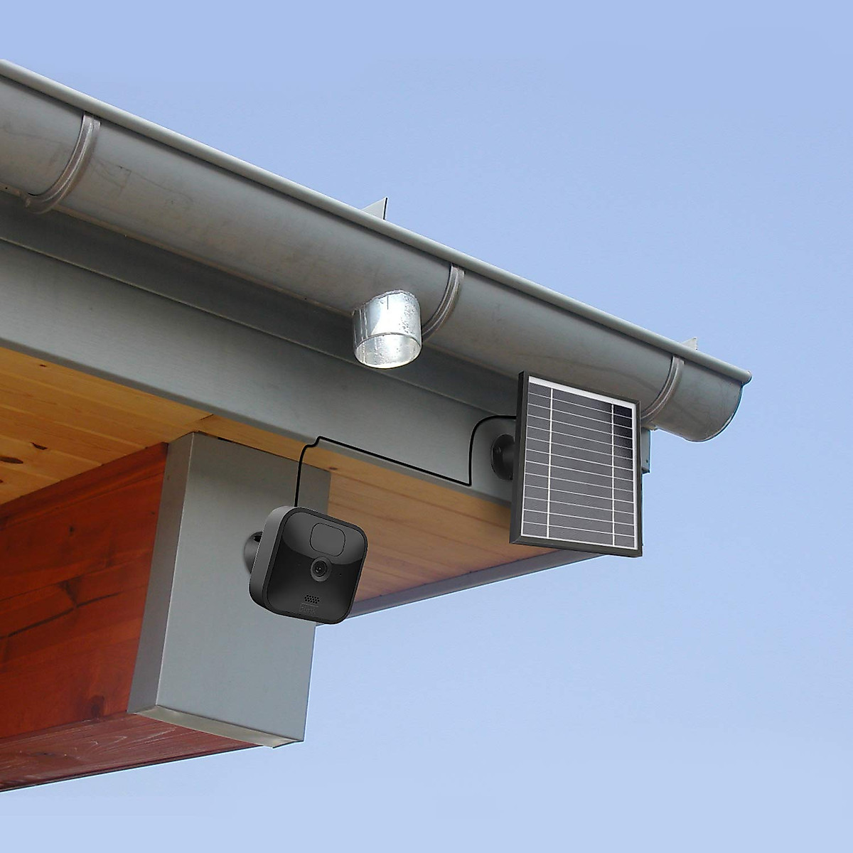 iTODOS 2 Pack Solar Panel Compatible with Blink Outdoor 4 (4th Gen)/Blink Outdoor (3rd Gen) XT3 and Blink XT/XT2 Camera,11.8Ft Outdoor Power Cable and Adjustable Mount,Aluminum Alloy Sturdy(Black)