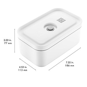 ZWILLING Fresh & Save Medium Lunch Box, Airtight Food Storage Container, Meal Prep Container, BPA-Free, White