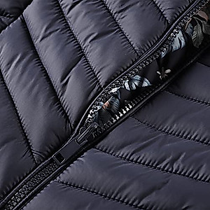 QLZ Girls Long Down Coat,Puffer Jacket, 9-10 Years,Double-sided Wear, Camouflage