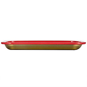 NERANENA Metal Tray 10.6" x 6.3" (Red - Medium Size)