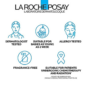 La Roche Posay Lipikar Wash AP+ Body & Face Wash with Pump, Gentle Daily Cleanser with Shea Butter & Niacinamide for Extra Dry Skin, Allergy Tested